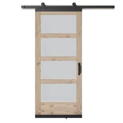 JELD-WEN MODA PMT1044 30"W x 80"H Unfinished Wood Frosted Translucent ...