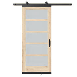 JELD-WEN MODA PMT1055N 30"W x 80"H Unfinished Wood Frosted Translucent ...
