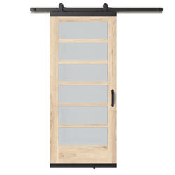 JELD-WEN MODA PMT1066N 30"W x 80"H Unfinished Wood Frosted Translucent ...