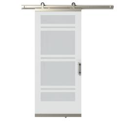 JELD-WEN MODA PMT1071 36"W x 80"H Primed Wood Frosted Translucent Glass ...