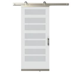 JELD-WEN MODA PMT1072 30"W x 80"H Primed Wood Frosted Translucent Glass ...