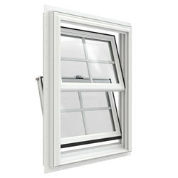 JELD-WEN® Builders Series 26"W x 36-1/2"H White Vinyl Double-Hung ...