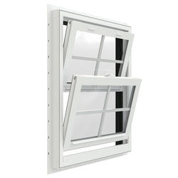 JELD-WEN® Builders Series 26"W x 36-1/2"H Vinyl Double-Hung Window with ...