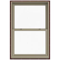 JELD-WEN® W5500 Series 38-1/8"W x 56-3/4"H Aluminum Clad Pine Double ...