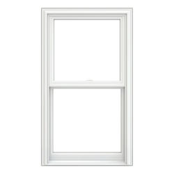 JELD-WEN® Best Series 28-1/4"W x 62"H White Vinyl Double-Hung ...