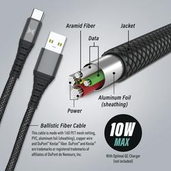 Xtreme™ Tough 4' USB-C to USB-A Ballistic Fiber Charging Cable at Menards®