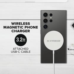 Xtreme™ Power Pro Series 15W Wireless Magnetic Charger with USB-C Cable ...