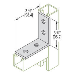 Phoenix Support Systems Four Hole 90 Degree Strut Channel Corner Angle ...