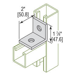 Phoenix Support Systems Two Hole 90 Degree Strut Channel Corner Angle ...