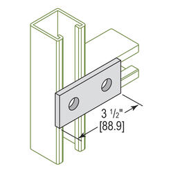 Phoenix Support Systems 3-1/2" Two Hole Strut Channel Flat Plate at ...