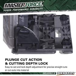 Masterforce® 10-Amp Corded 6-1/2" Plunge Cut Circular Saw Kit with 110 ...