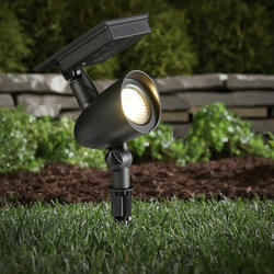 Patriot Lighting® Black Dusk to Dawn Solar Powered Spot Landscape Light ...