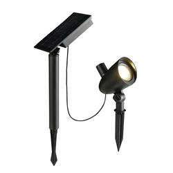 Patriot Lighting® Black Dusk to Dawn Solar Powered Spot Landscape Light ...