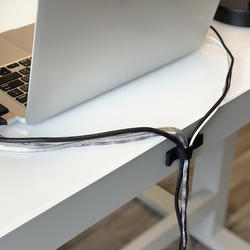 Wrap-It® Storage Cable Clams 3" Strips Black Hook and Loop Cord Holders ...