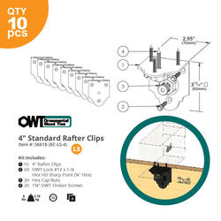 OZCO™ Laredo Sunset 4" Standard Rafter Clip - 2 Pack at Menards®