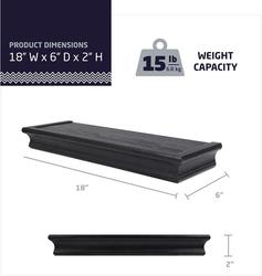 High & Mighty® 18" Black Floating Wall Shelf at Menards®
