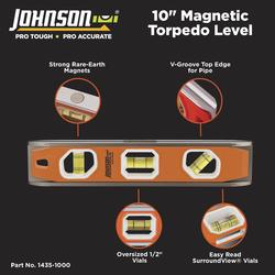 Johnson Level® 10" Magnetic Big J™ Torpedo Level at Menards®