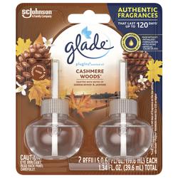 Glade® PlugIns® Cashmere Woods® Plug-In Air Freshener Refill - 2 Count ...