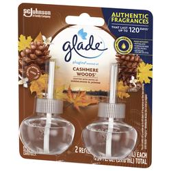 Glade® PlugIns® Cashmere Woods® Plug-In Air Freshener Refill - 2 Count ...