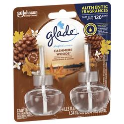 Glade® PlugIns® Cashmere Woods® Plug-In Air Freshener Refill - 2 Count ...