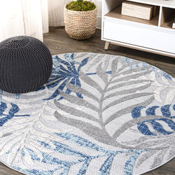 Jonathan Y Amalfi Coast Gray/Blue 5'3" x 5'3" Round Area Rug at Menards®