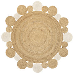 Jonathan Y Ansa Collection Natural/Cream 6'1" x 6'1" Round Area Rug at ...