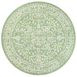 Jonathan Y Santa Monica Cream/Green 5'3" x 5'3" Round Area Rug at Menards®