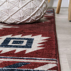 Jonathan Y South Western Red/Navy/Cream 3' x 5' Area Rug at Menards®