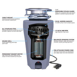 Criterion 1/3 HP Builder Series Garbage Disposal at Menards®