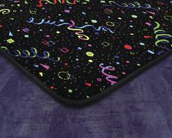Joy Carpets® Neon Lights Celebration Fluorescent 6' x 9' Area Rug at ...