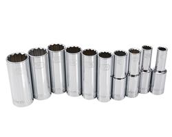 Masterforce® Control Drive® 1/2" Drive SAE Deep Socket Set - 10 Piece ...