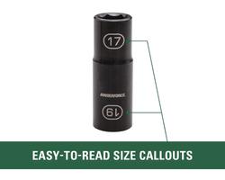 Masterforce® Control Drive® SAE & Metric Impact Flip Socket Set - 3 ...