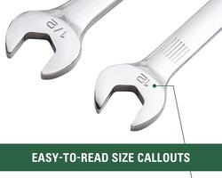 Masterforce® Control Drive™ SAE & Metric Combination Wrench Set - 10 ...