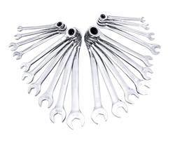 Masterforce® Control Drive™ SAE & Metric Ratcheting Combination Wrench ...