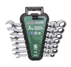 Masterforce® Control Drive™ Metric Flex Head Ratcheting Wrench Set - 7 ...
