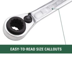 Masterforce® Control Drive™ Metric Reversible Ratcheting Double Box End ...