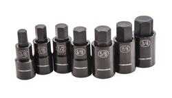 Masterforce® 1/2" Drive SAE 6-Point Hex Bit Impact Socket Set - 7 Piece ...