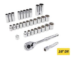 Masterforce® Control Drive® 1/4" & 3/8" Drive SAE/Metric Mechanic's ...