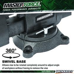 Masterforce® 5-1/2" Reversible Bench Vise with Swivel Base at Menards®