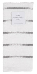 Set of 3 Striped Terry Kitchen Towels - Gray at Menards®