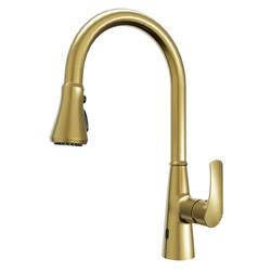 Karran Kadoma Touchless One-Handle Brushed Gold Kitchen Faucet at Menards®