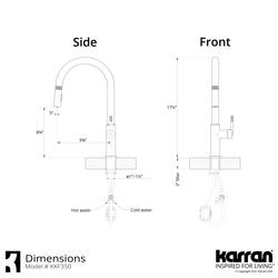 Karran Lagrange One-Handle Pull-Down Stainless Steel Kitchen Faucet at ...