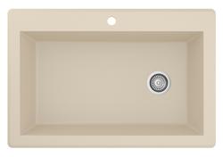 Karran Drop-In 33" Bisque Quartz Composite 1-Hole Single Bowl Kitchen ...