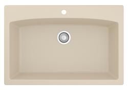 Karran Drop-In 33" Bisque Quartz 1-Hole Single Bowl Kitchen Sink at ...