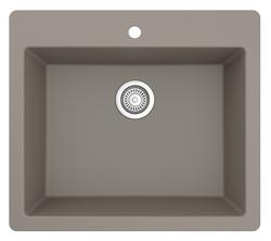 Karran Quartz 25" Concrete Drop-in Single Bowl Kitchen Sink Kit at Menards®