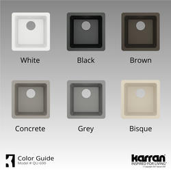 Karran Undermount 17" Gray Quartz Single Bowl Bar Sink at Menards®