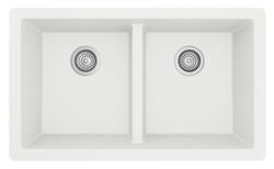 Karran Undermount 32" White Quartz Double Bowl Kitchen Sink at Menards®