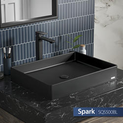 Karran 23-5/8"W x 17-3/4"D Black Rectangular Bathroom Sink at Menards®