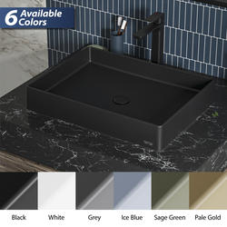 Karran 23-5/8"W x 17-3/4"D Black Rectangular Bathroom Sink at Menards®