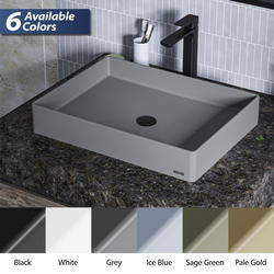 Karran 23-5/8"W x 17-3/4"D Grey Rectangular Bathroom Sink at Menards®